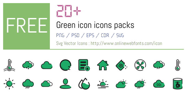 +20 Green icon Icons Packs Free Downloads - OnlineWebFonts.COM