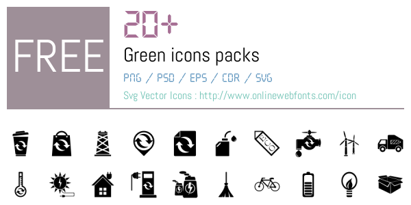 +20 Green Icons Packs Free Downloads - OnlineWebFonts.COM
