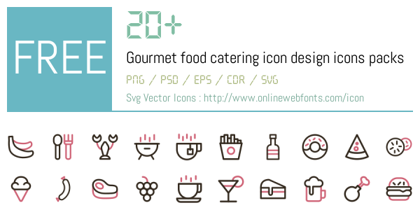 +20 Gourmet food catering icon design Icons Packs Free Downloads ...
