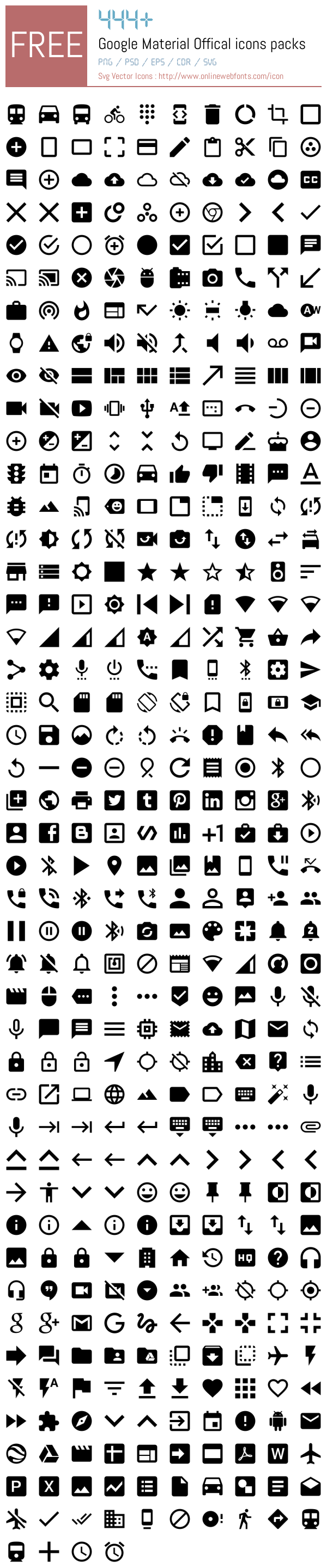 +444 Google Material Offical Icons Packs Free Downloads ...
