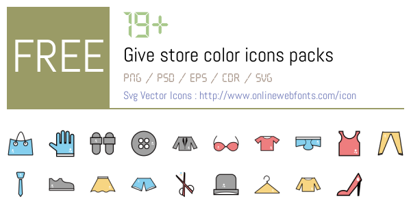 +19 Give store color Icons Packs Free Downloads - OnlineWebFonts.COM
