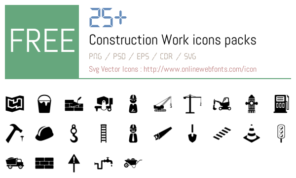 +25 Construction Work Icons Packs Free Downloads - OnlineWebFonts.COM