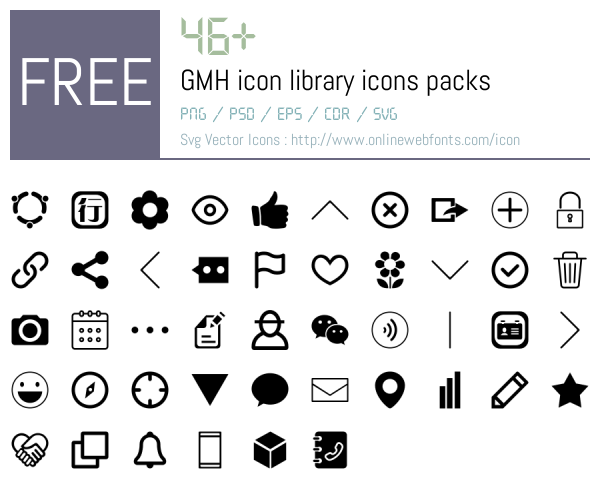 +46 GMH icon library Icons Packs Free Downloads - OnlineWebFonts.COM