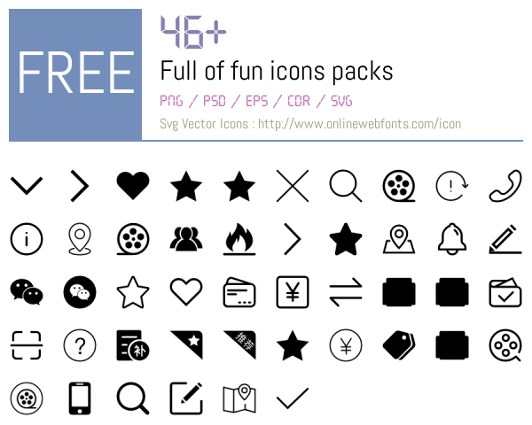 +46 Full of fun Icons Packs Free Downloads - OnlineWebFonts.COM
