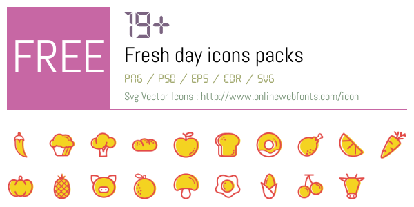 +19 Fresh day Icons Packs Free Downloads - OnlineWebFonts.COM