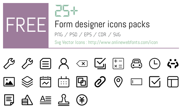 +25 Form designer Icons Packs Free Downloads - OnlineWebFonts.COM