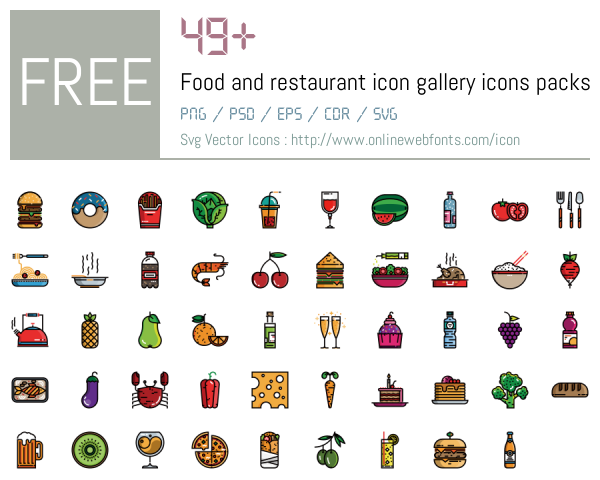 +49 Food and restaurant icon gallery Icons Packs Free Downloads ...