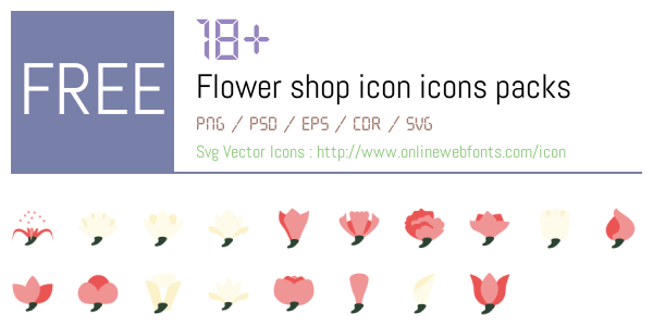 +18 Flower shop icon Icons Packs Free Downloads - OnlineWebFonts.COM