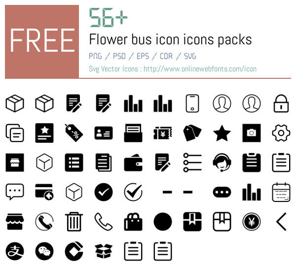 +56 Flower bus icon Icons Packs Free Downloads - OnlineWebFonts.COM
