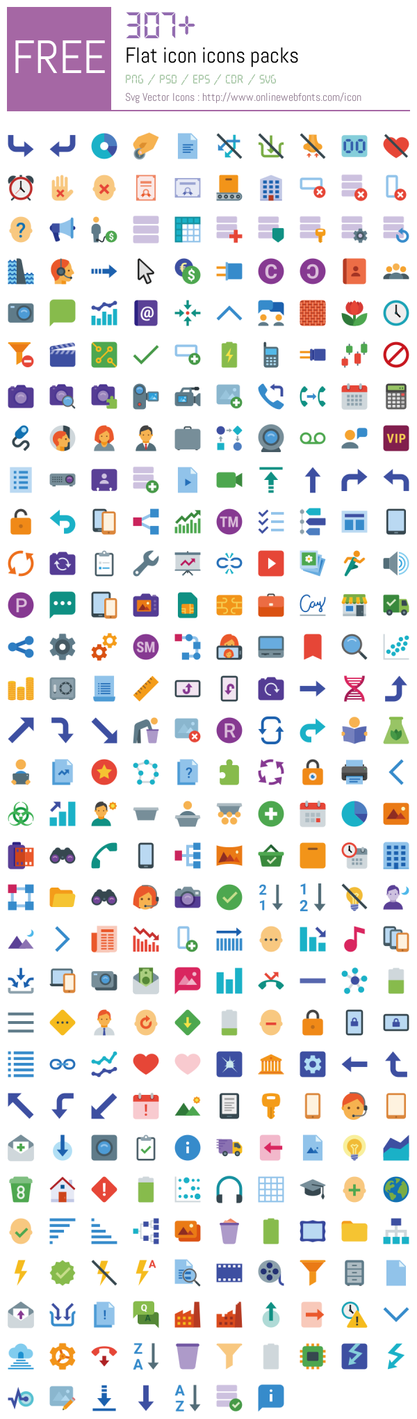 +307 Flat icon Icons Packs Free Downloads - OnlineWebFonts.COM