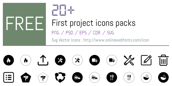 +20 First project Icons Packs Free Downloads - OnlineWebFonts.COM