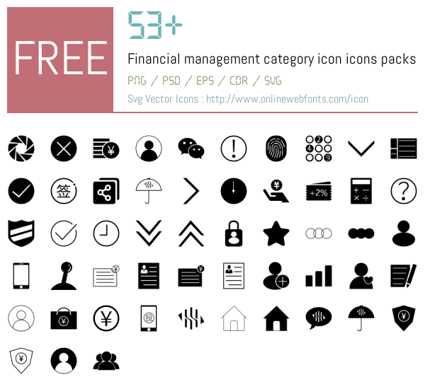 +53 Financial management category icon Icons Packs Free Downloads - OnlineWebFonts.COM