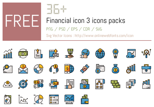 +36 Financial icon 3 Icons Packs Free Downloads - OnlineWebFonts.COM