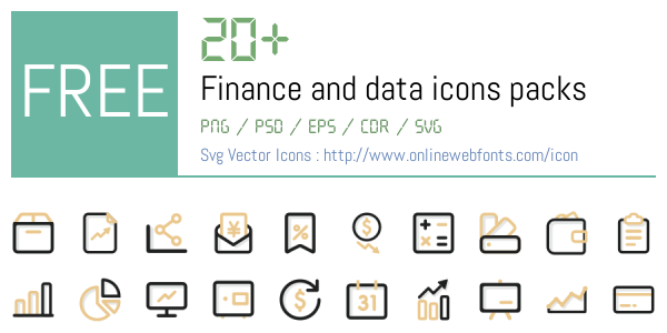 +20 Finance and data Icons Packs Free Downloads - OnlineWebFonts.COM