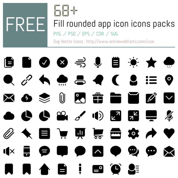 +68 Fill rounded app icon Icons Packs Free Downloads - OnlineWebFonts.COM