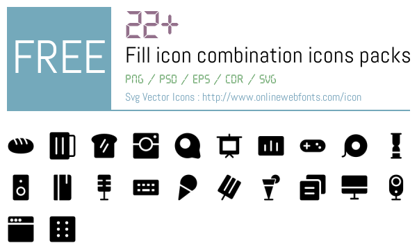 +22 Fill icon combination Icons Packs Free Downloads - OnlineWebFonts.COM