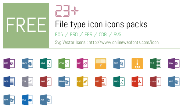 +23 File type icon Icons Packs Free Downloads - OnlineWebFonts.COM