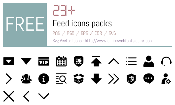 +23 Feed Icons Packs Free Downloads - OnlineWebFonts.COM