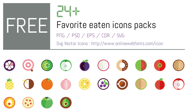 +24 Favorite eaten Icons Packs Free Downloads - OnlineWebFonts.COM