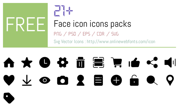 +21 Face icon Icons Packs Free Downloads - OnlineWebFonts.COM