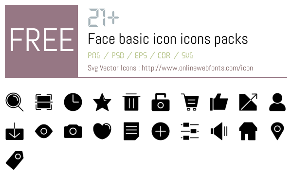 +21 Face basic icon Icons Packs Free Downloads - OnlineWebFonts.COM