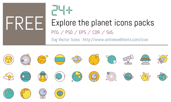 +24 Explore the planet Icons Packs Free Downloads - OnlineWebFonts.COM