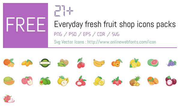 +21 Everyday fresh fruit shop Icons Packs Free Downloads ...