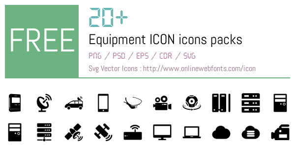 +20 Equipment ICON Icons Packs Free Downloads - OnlineWebFonts.COM