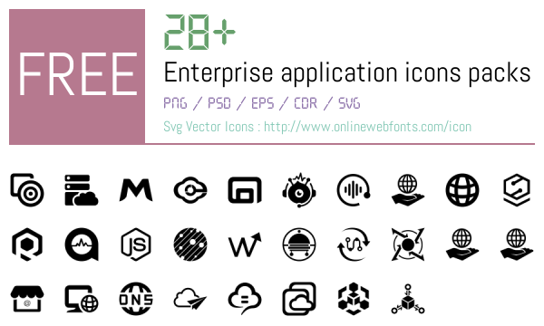 +28 Enterprise application Icons Packs Free Downloads - OnlineWebFonts.COM
