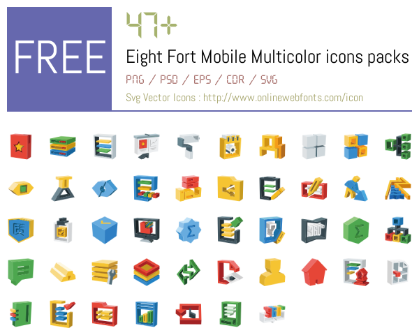+47 Eight Fort Mobile Multicolor Icons Packs Free Downloads ...