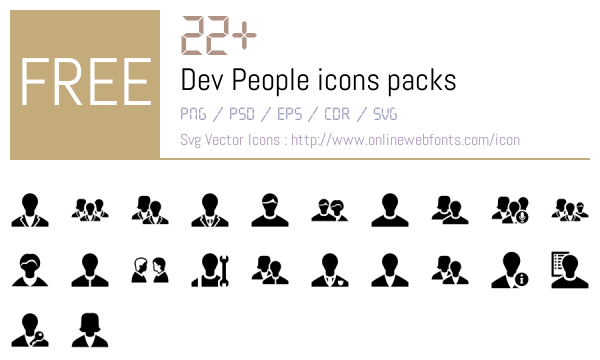 +22 Dev People Icons Packs Free Downloads - OnlineWebFonts.COM