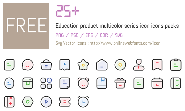 +25 Education product multicolor series icon Icons Packs Free Downloads ...