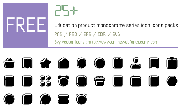 +25 Education product monochrome series icon Icons Packs Free Downloads ...