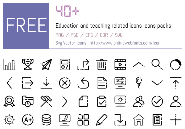 +40 Education and teaching related icons Icons Packs Free Downloads ...