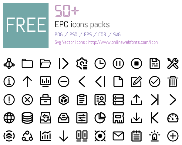 +50 EPC Icons Packs Free Downloads - OnlineWebFonts.COM