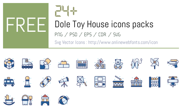 +24 Dole Toy House Icons Packs Free Downloads - OnlineWebFonts.COM