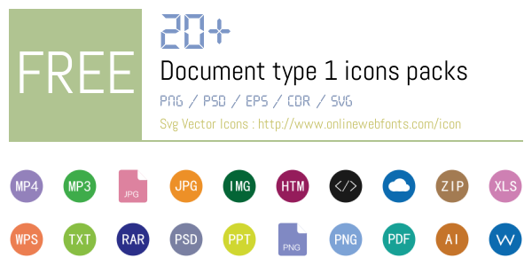 +20 Document type 1 Icons Packs Free Downloads - OnlineWebFonts.COM