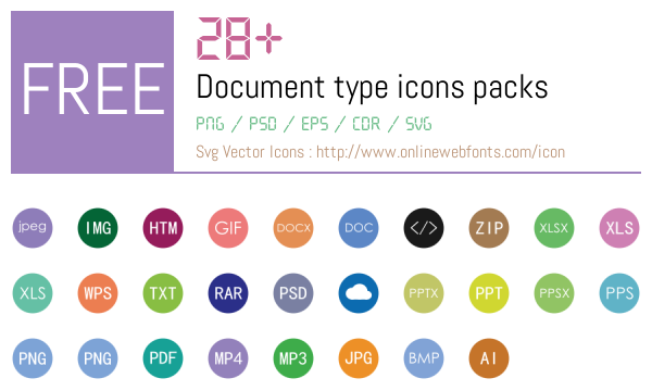 +28 Document type Icons Packs Free Downloads - OnlineWebFonts.COM