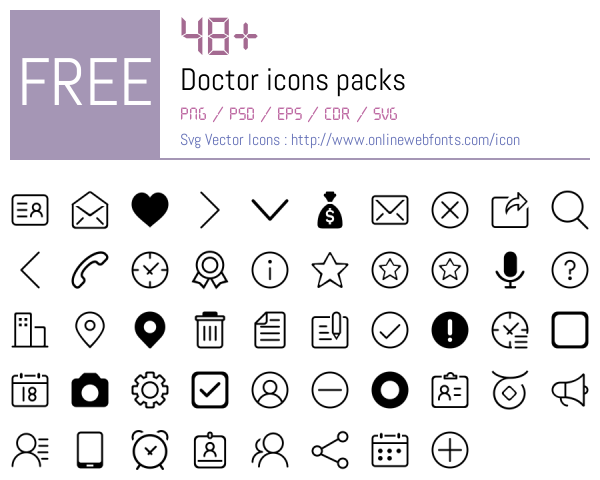 +48 Doctor Icons Packs Free Downloads - OnlineWebFonts.COM