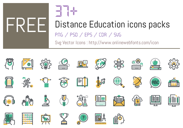 +37 Distance Education Icons Packs Free Downloads - OnlineWebFonts.COM