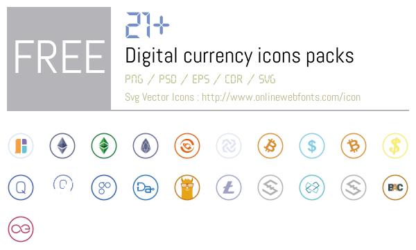 +21 Digital currency Icons Packs Free Downloads - OnlineWebFonts.COM