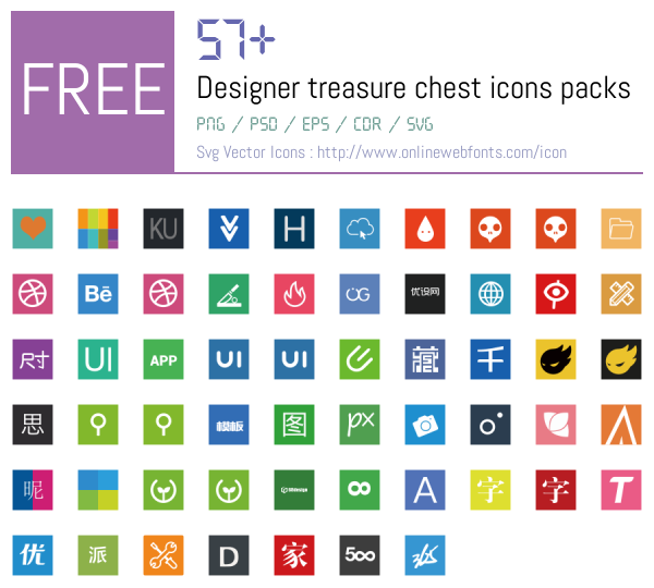 +57 Designer treasure chest Icons Packs Free Downloads - OnlineWebFonts.COM