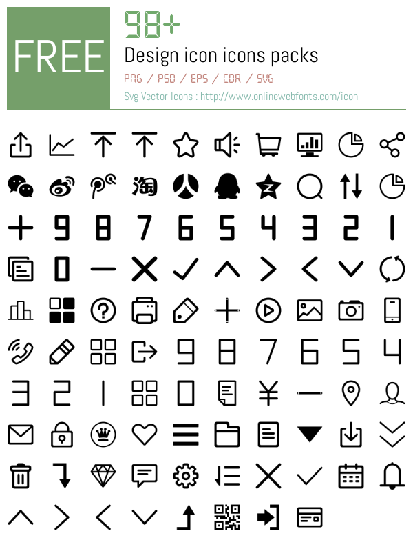 +98 Design icon Icons Packs Free Downloads - OnlineWebFonts.COM