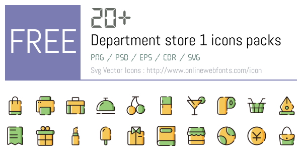 +20 Department store 1 Icons Packs Free Downloads - OnlineWebFonts.COM