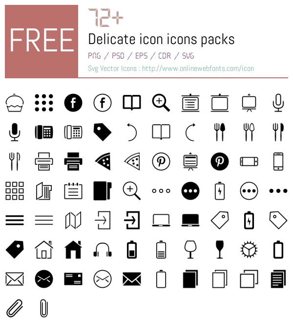 +72 Delicate icon Icons Packs Free Downloads - OnlineWebFonts.COM