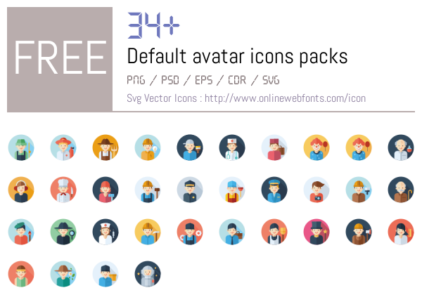 +34 Default avatar Icons Packs Free Downloads - OnlineWebFonts.COM