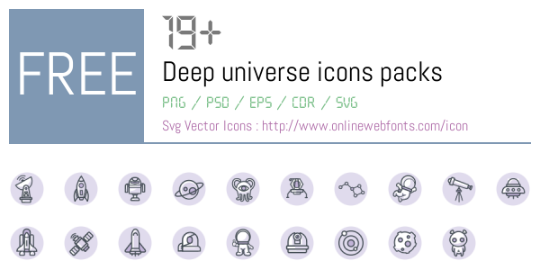 +19 Deep universe Icons Packs Free Downloads - OnlineWebFonts.COM
