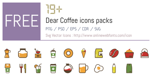 +19 Dear Coffee Icons Packs Free Downloads - OnlineWebFonts.COM