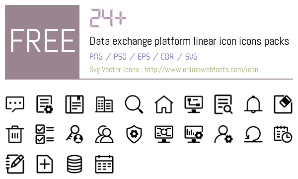 +24 Data exchange platform linear icon Icons Packs Free Downloads ...