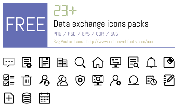 +23 Data exchange Icons Packs Free Downloads - OnlineWebFonts.COM